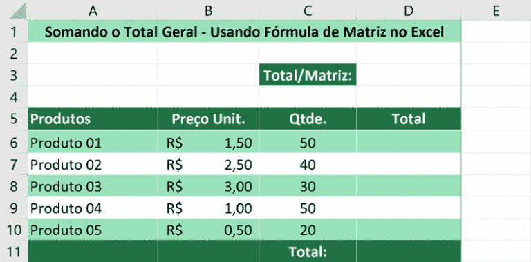 Função/Fórmula de Matriz no Excel: O que é? Qual o objetivo? | Cursos ...